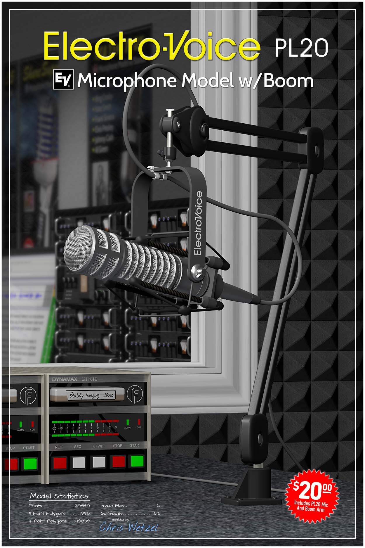 Electro Voice PL20 Microphone Model